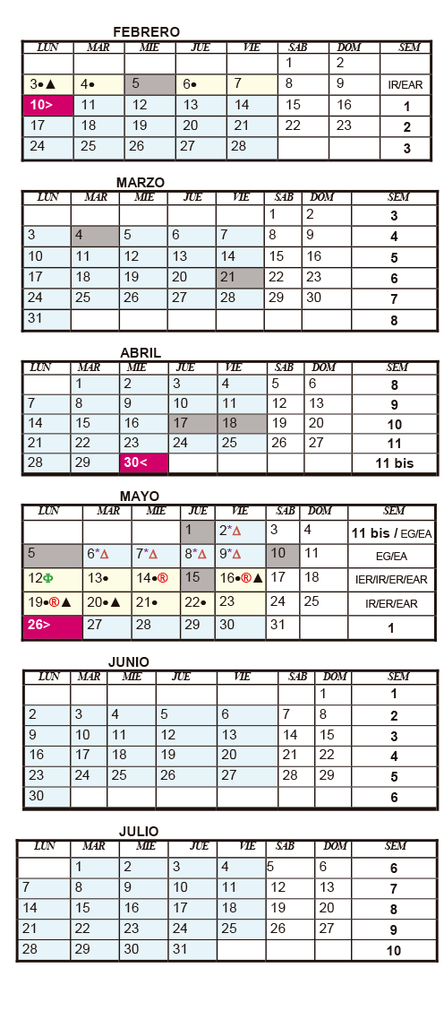 Calendario UAM